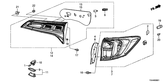 33504-TX4-A51 Genuine Acura Bezel, Passenger Side