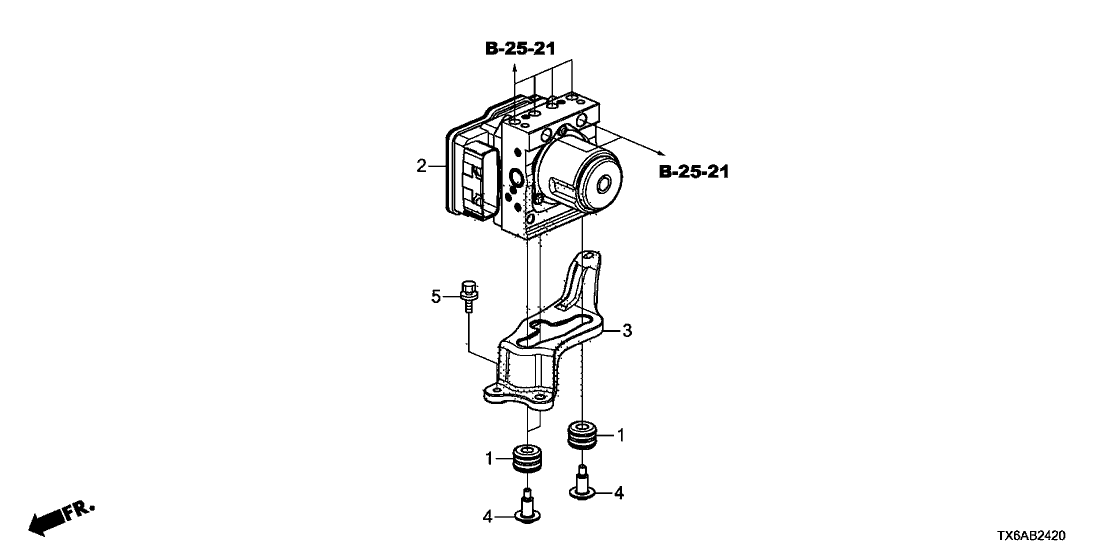 57110-T3R-A01 Genuine Acura ABS Modulator Assembly