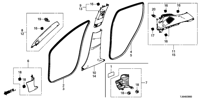 Pillar Garnish - 2022 Acura RDX 5 Door 10AT