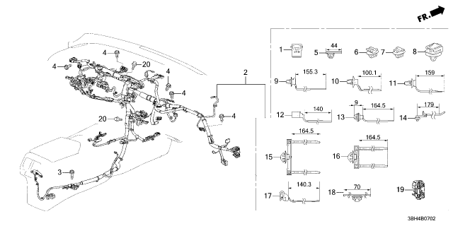 Wire Harness (Instrument Panel) - 2025 Acura ADX 5 Door (AWD) CVT