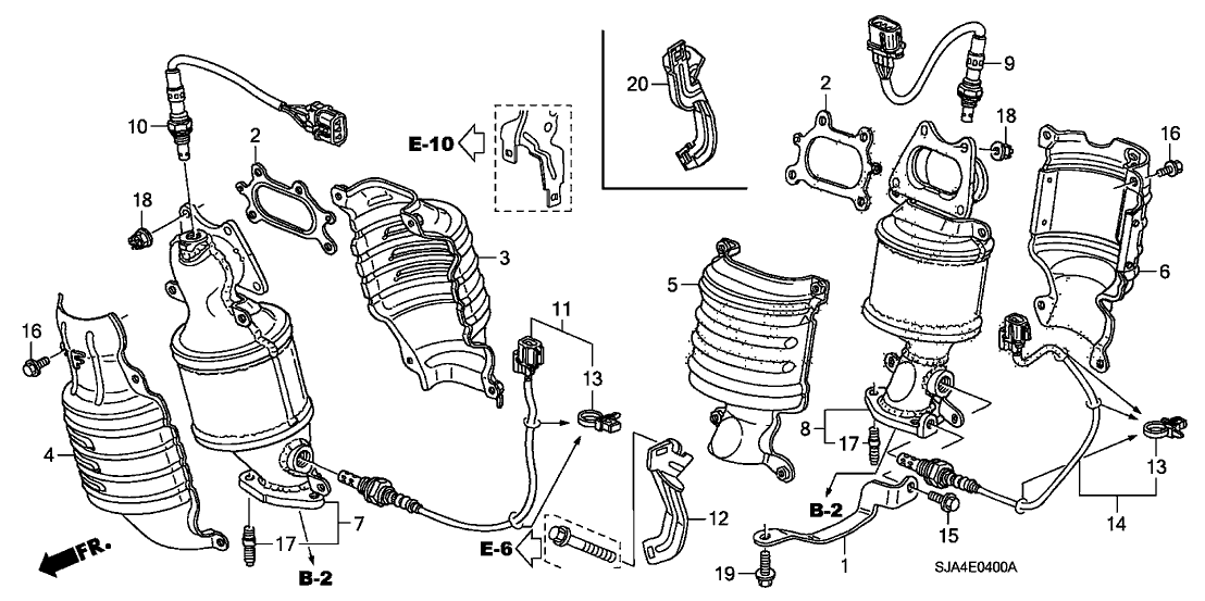 36542-RJA-004 - Genuine Acura Sensor, RR. Secondary Oxygen