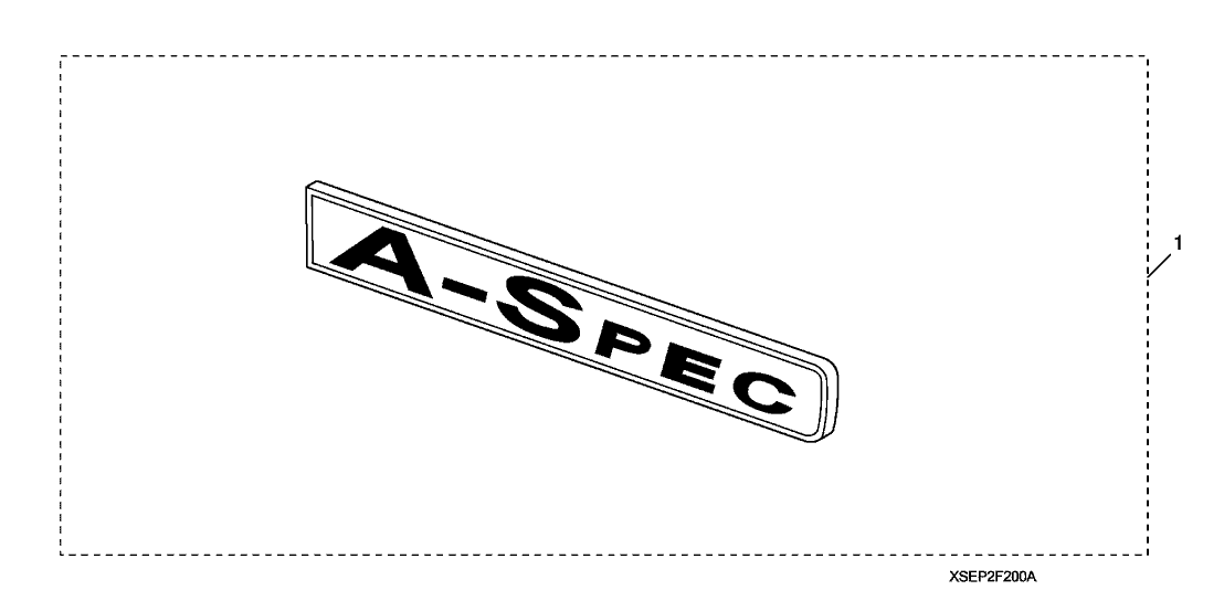 08F20-SEP-200A - Genuine Acura Emblem, A-Spec