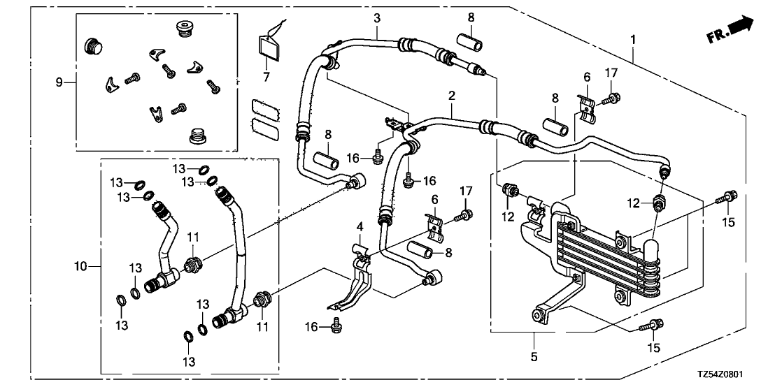 25500-5NC-013 - Genuine Acura Cooler Assy,Atf