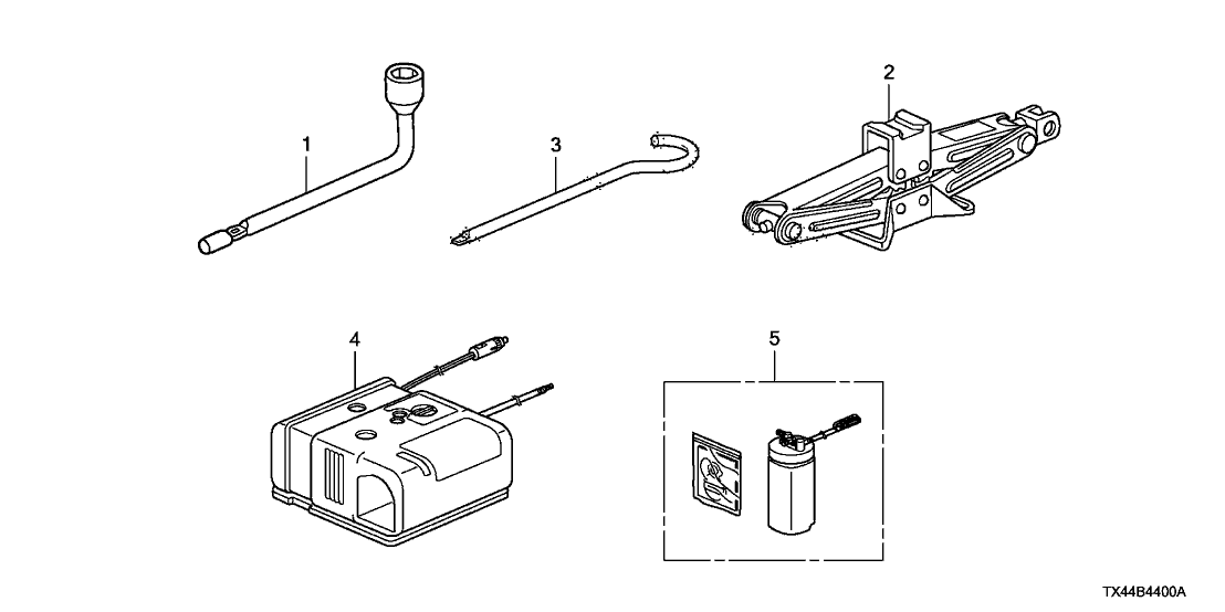 2017 Acura RDX 5 Door TECH (AWD) KA 6AT Tools - Jack