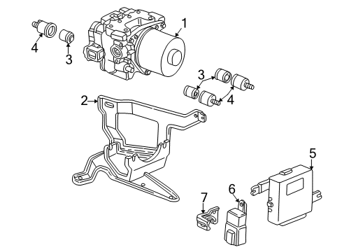 57110-S30-003RM Genuine Acura Anti-Lock Brakes-Modulator Valve