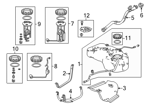 17048-T0A-000 - Genuine Acura Filter Set, Fuel