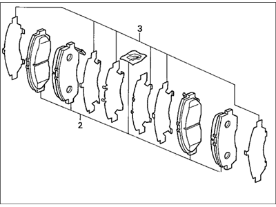 45022-SEA-J11 Genuine Acura Front Disc Disc Brake pad Kit