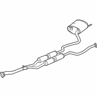 18307-TZ7-A01 Genuine Acura Muffler, Passenger Side Exhaust